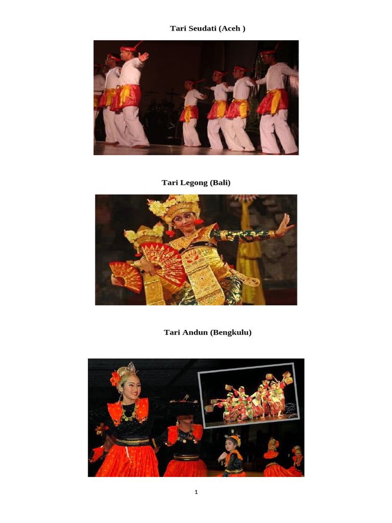20 Tarian Adat Dan Daerah Asalnya | PDF