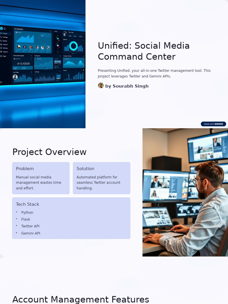 Unified Social Media Command Center | PDF | Social Media | Popular ...
