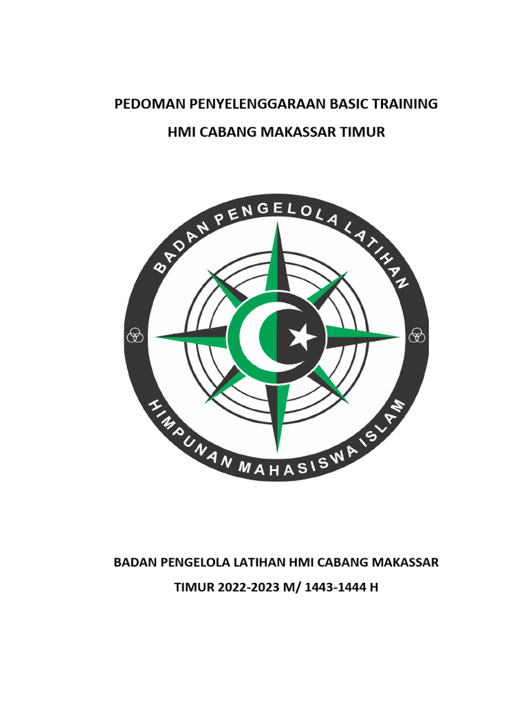 Pedoman Penyelenggaraan Basic Training Hmi Cabang Makassar Timur Fix | PDF