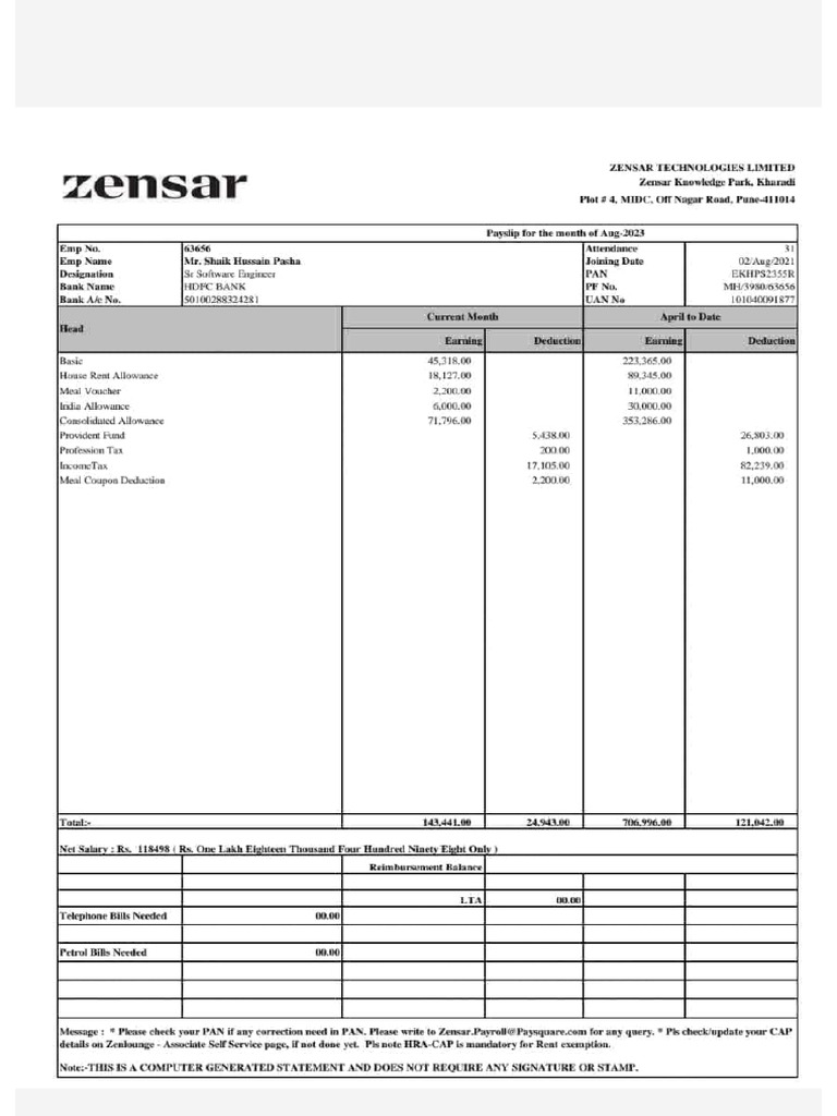 Pay Slips | PDF