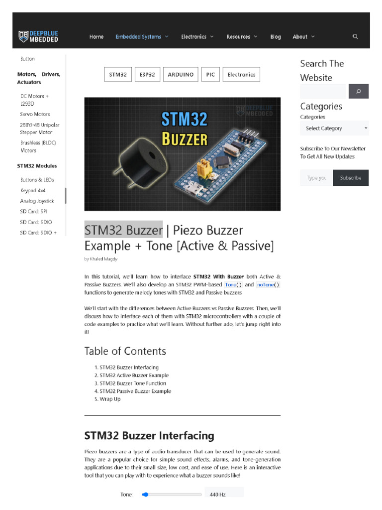 STM32 Buzzer | PDF