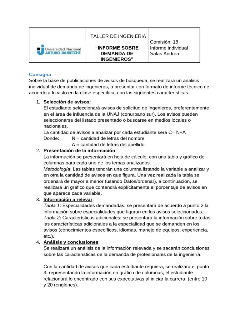 TP - Informe Sobre Demanda Ingenieros | PDF | Información