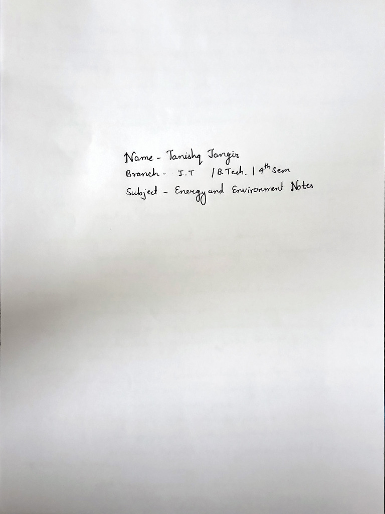 Energy and Environment Unit 2 Notes #HQM (Sem4) | PDF