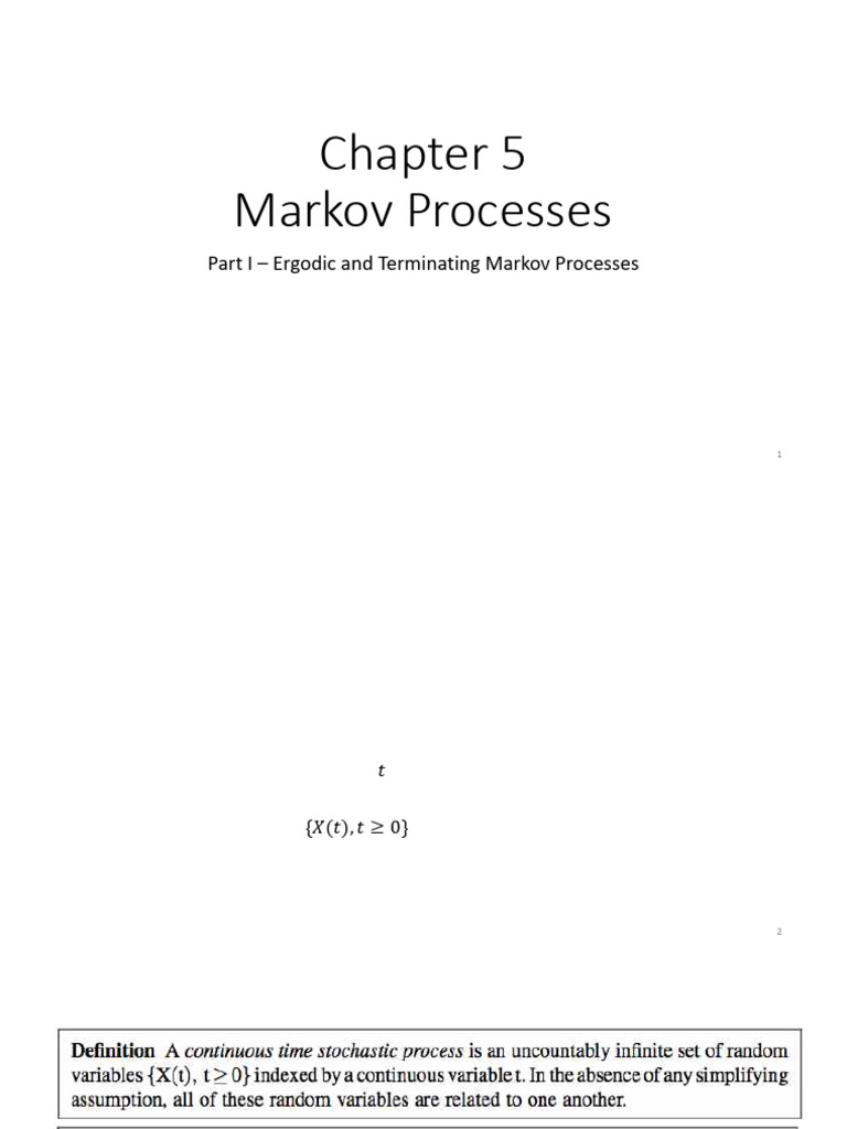 Chapter 5 Markov Processes Part 1 Ergodic And Terminating Mp Pdf Markov Chain