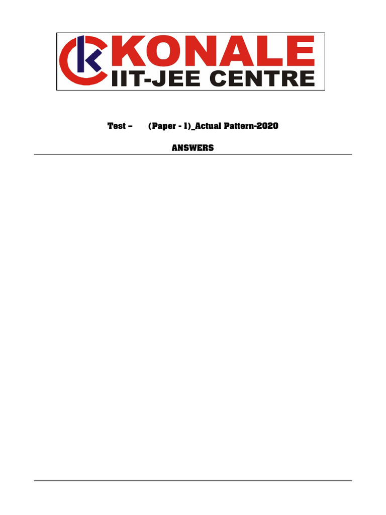 CBT-06 P1 - (Adv) - Rank Improvement Test 30-04-25 | PDF | Waves ...