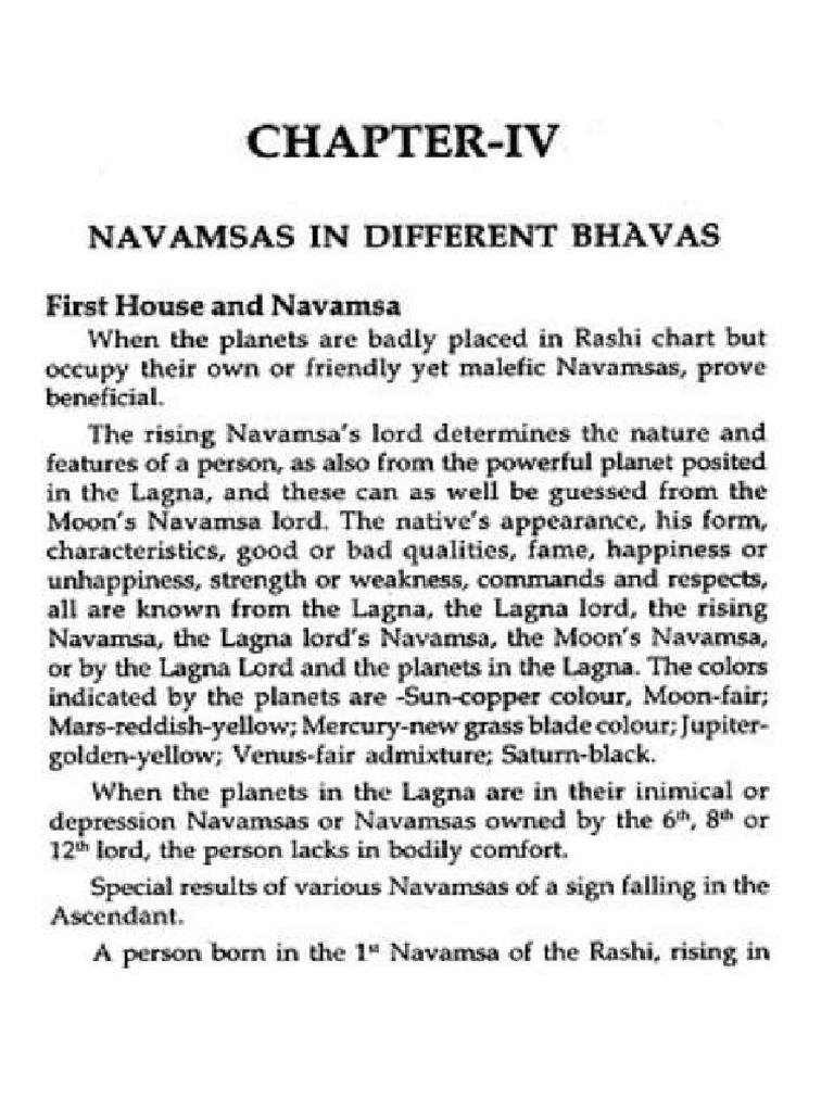 Navamsa System of Prediction | PDF