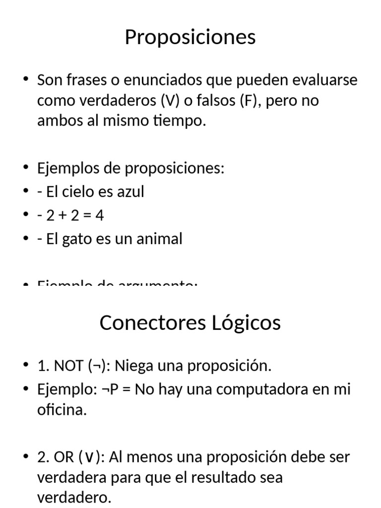 Proposiciones Presentacion | PDF