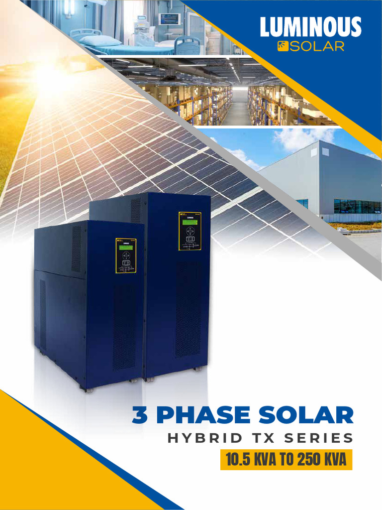 3 Phase Solar Hybrid Catalog | PDF | Power Inverter | Battery Charger
