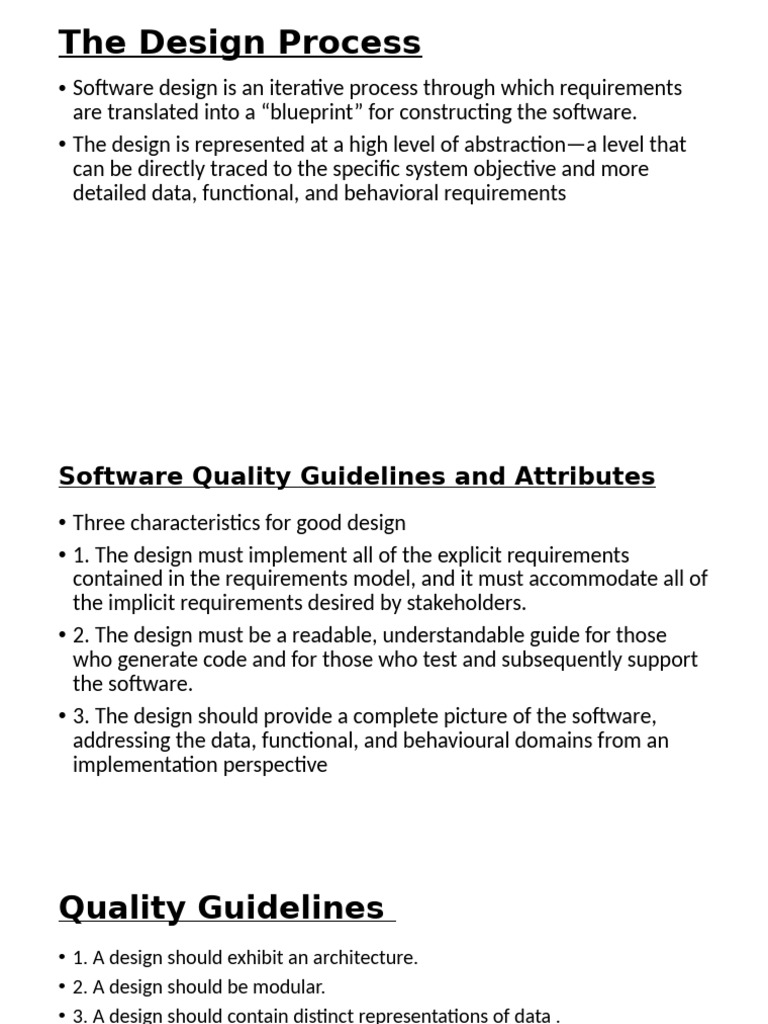 Software Design Process and Quality Attributes | PDF