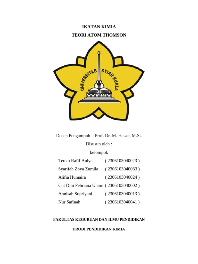 Ikatan Kimia (Teori Atom Thomson) | PDF