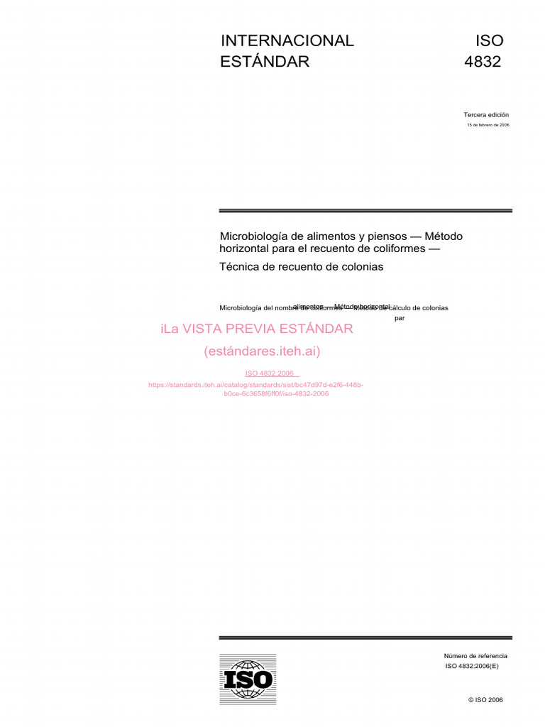 Iso 4832 2006 | PDF | Organización internacional para la estandarización