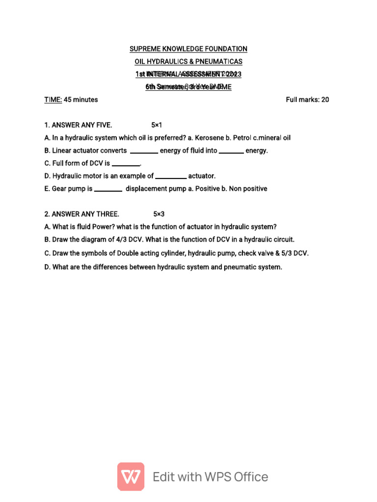 1st Internal OHP 2024 | PDF