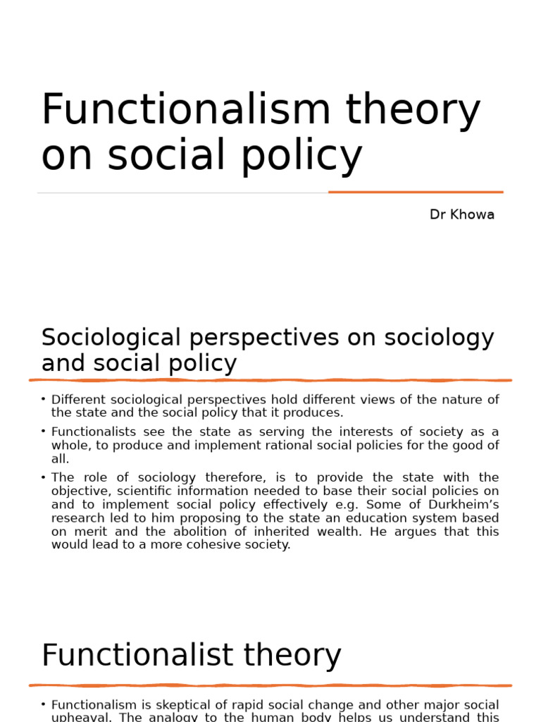 Unit 3 Part 1 Functionalism | PDF | Society | Behavioural Sciences