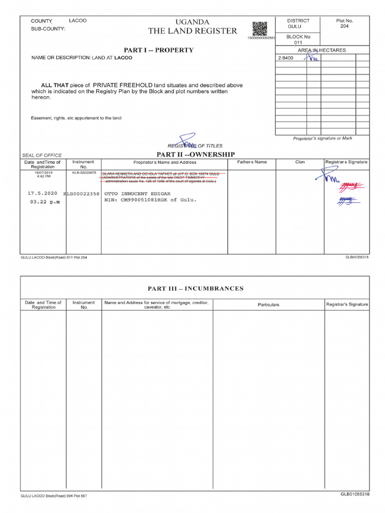 OTTO INNOCENT EDIGAR Freehold Land Title - Merge - Compressed | PDF ...