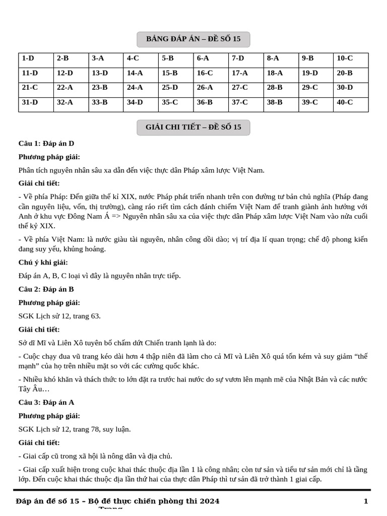 HDG de So 15 Mon Lich Su | PDF