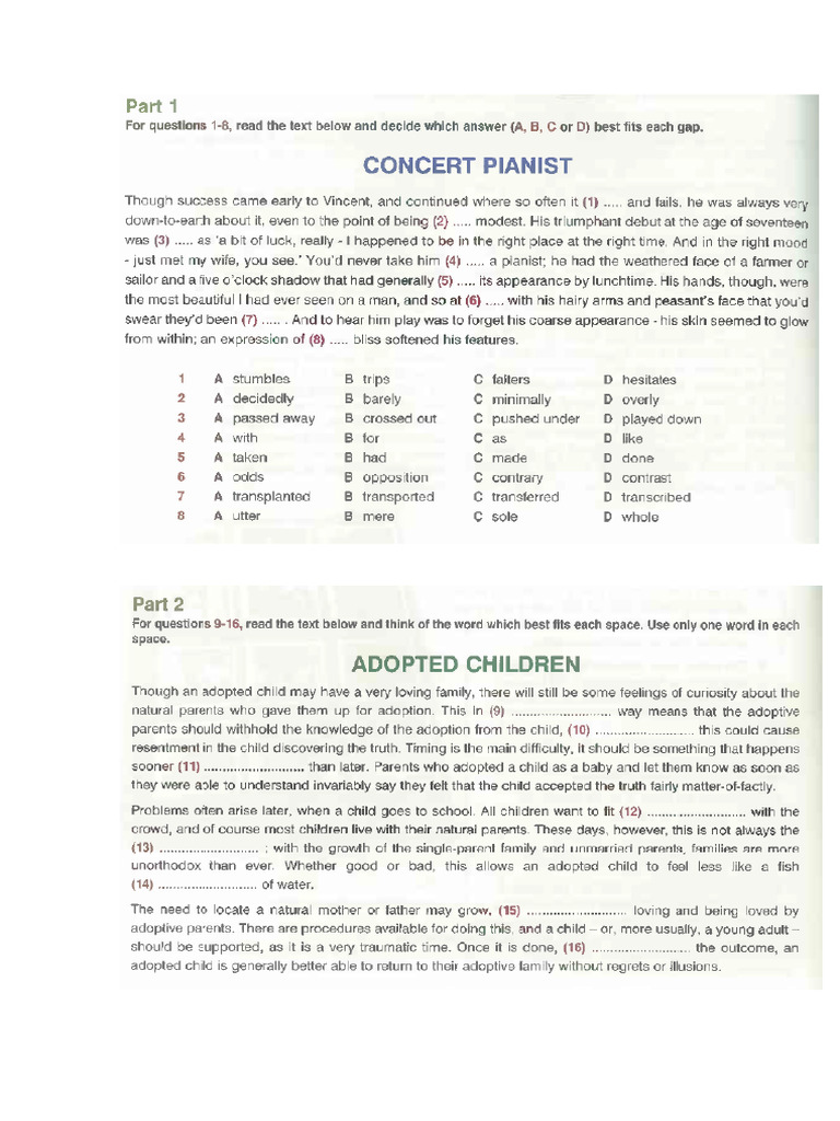 C2 Reading & Use of English Practice 4 | PDF