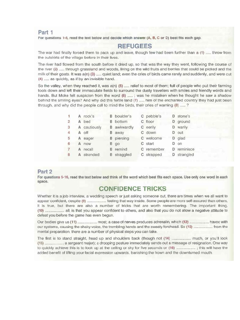 C2 Reading & Use of English Practice 5 | PDF