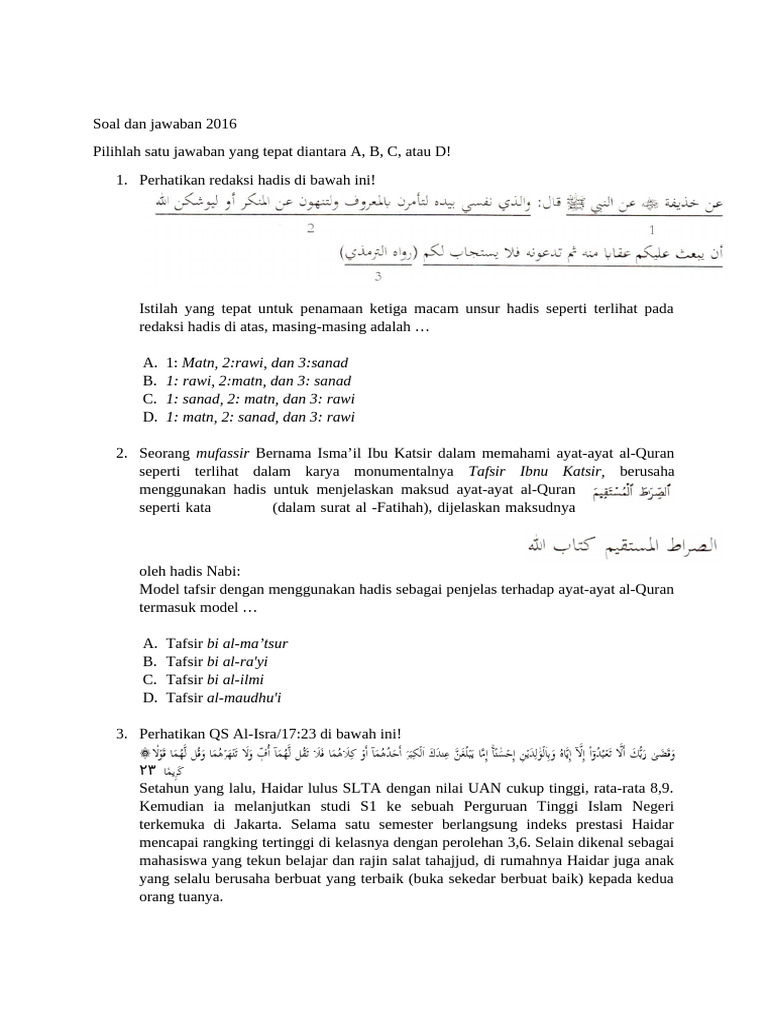 Matn, 2:rawi, Dan 3:sanad 1: Rawi, 2:matn, Dan 3: Sanad 1: Sanad, 2 ...