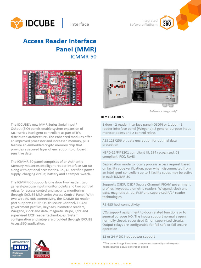 Access Reader Interface_Panel (MMR)_ICMMR-50 | PDF | Relay | Access Control
