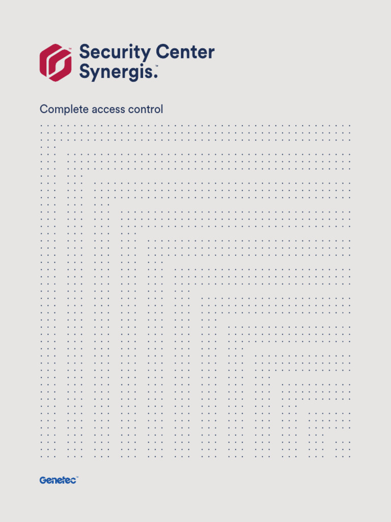 Genetec Synergis Access Control Overview | PDF | Computer Security ...