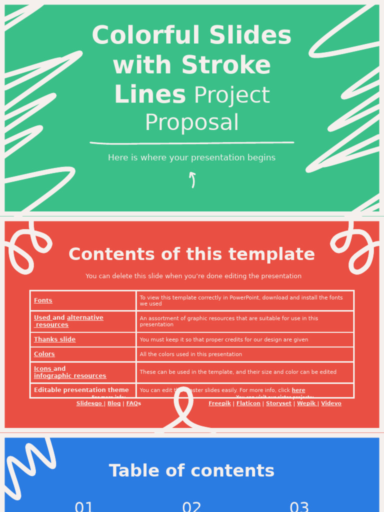 Colorful Slides With Stroke Lines Project Proposal | PDF | Planets ...