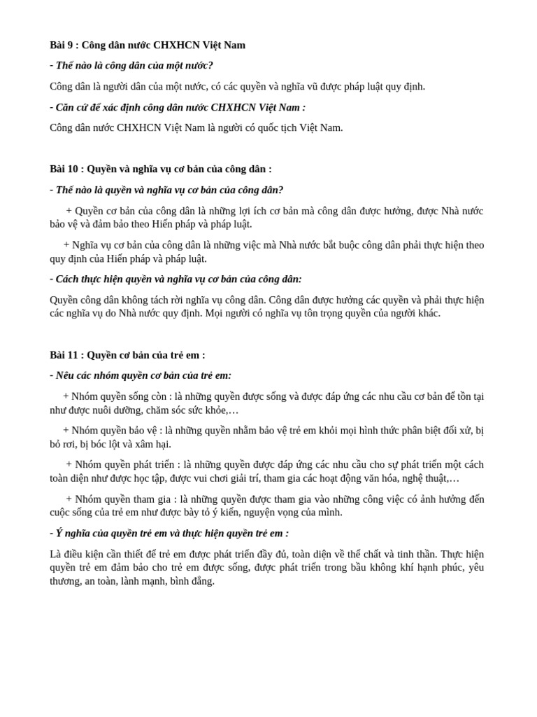 ĐỀ CƯƠNG CUỐI KÌ 2 GDCD 6 | PDF