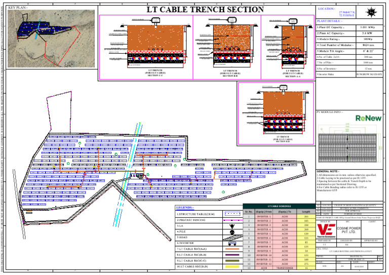 LT Cable Routing and Trench Layout | PDF | Navigation