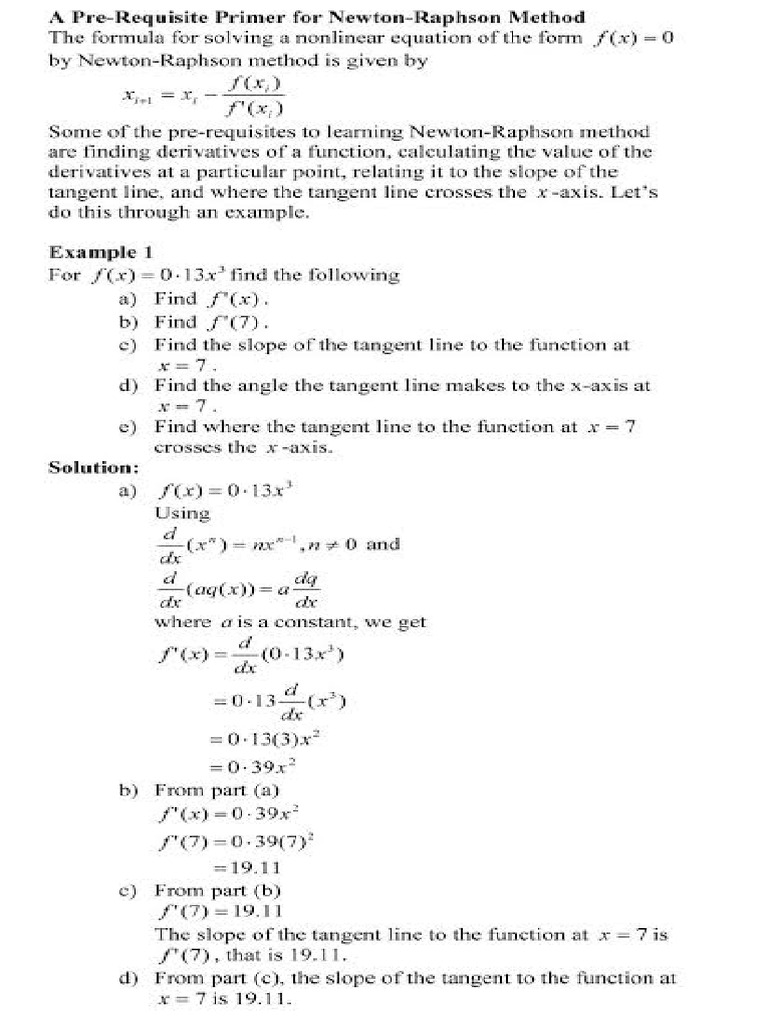 Newton Raphson Method | PDF