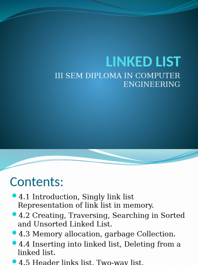 Chap IV Linked List Part - 1 | PDF | Pointer (Computer Programming) | Computer Programming