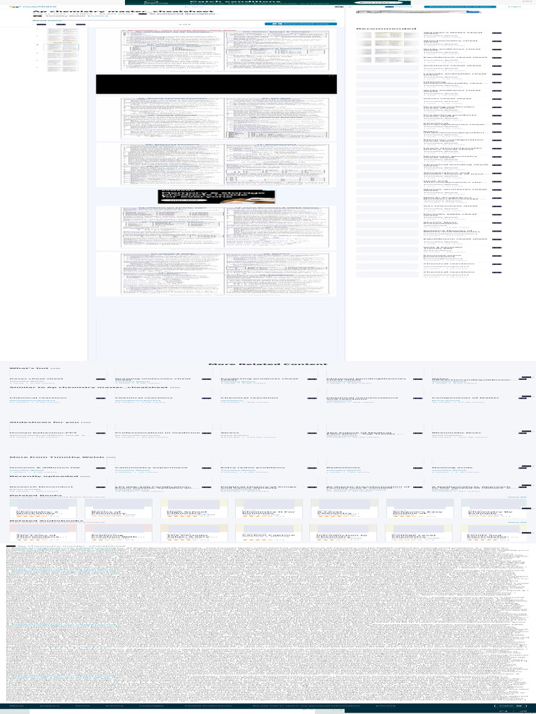 Ap Chemistry Master - Cheatsheet PDF | PDF | Chemical Reactions | Atomic Orbital