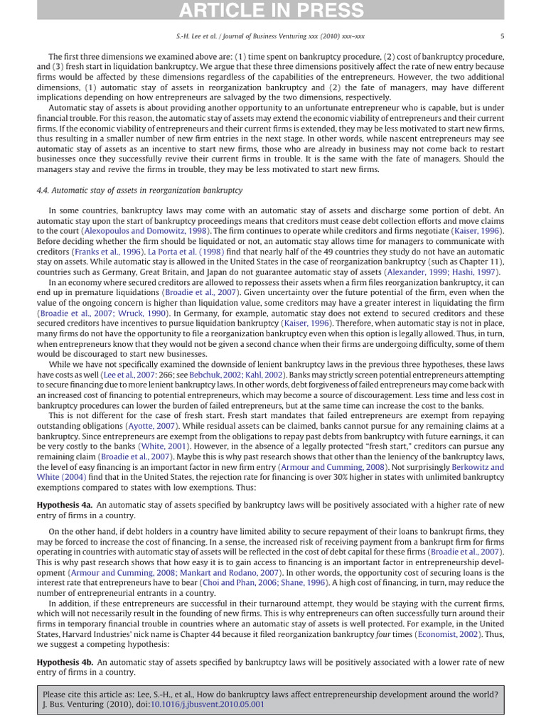 Automatic Stay of Assets in Reorganization Bankruptcy | PDF | Bankruptcy | Entrepreneurship