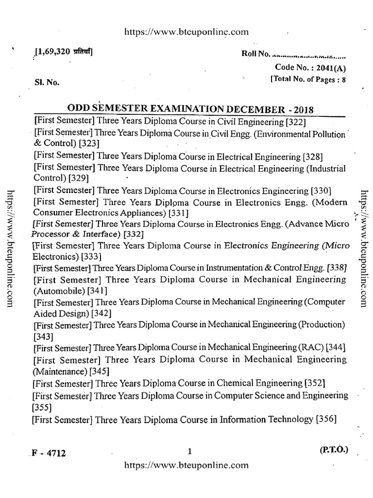 All 1 Sem Applied Mathematics 1 2041 A Dec 2018 | PDF