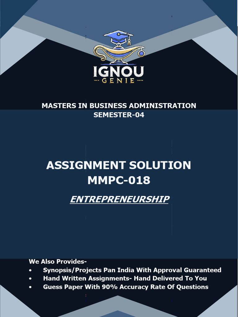 Mmpc-018 (2025) Assignment Solution by Ignou Genie | PDF | Marketing Research | Business Process