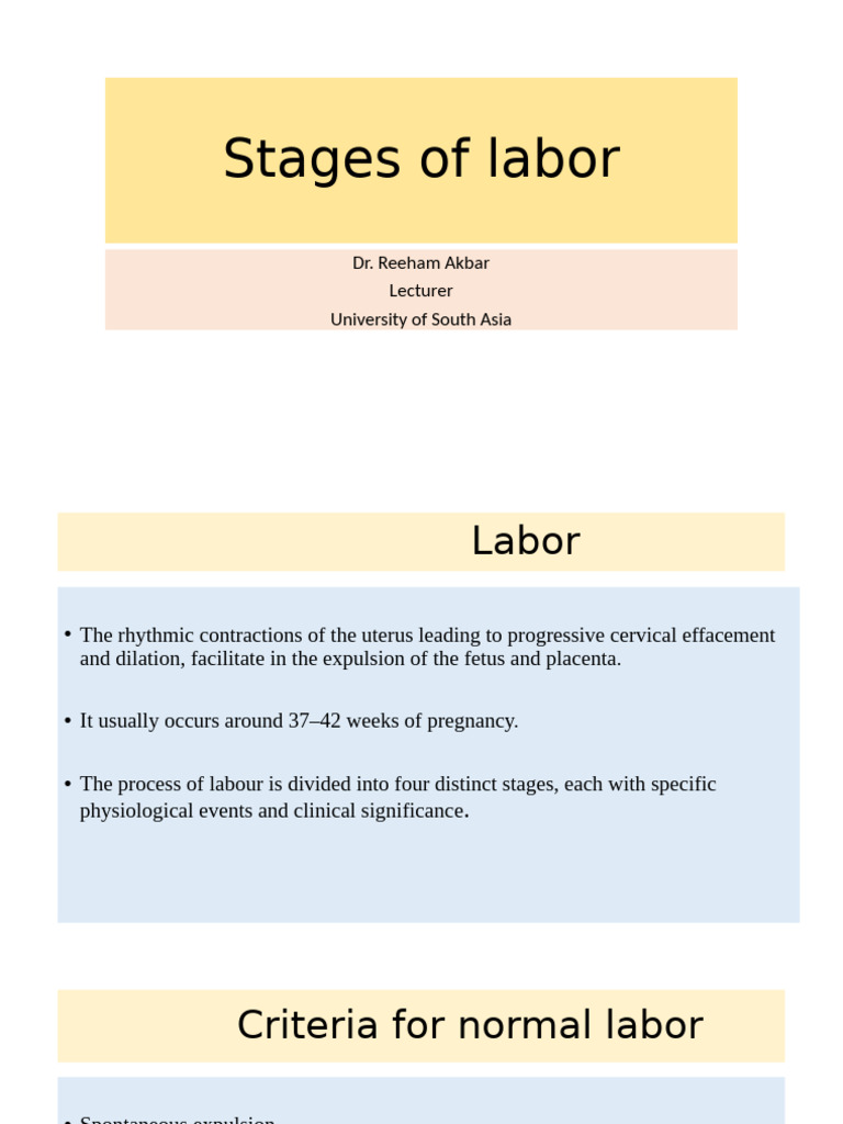 Stages of Labor | PDF | Childbirth | Pelvis