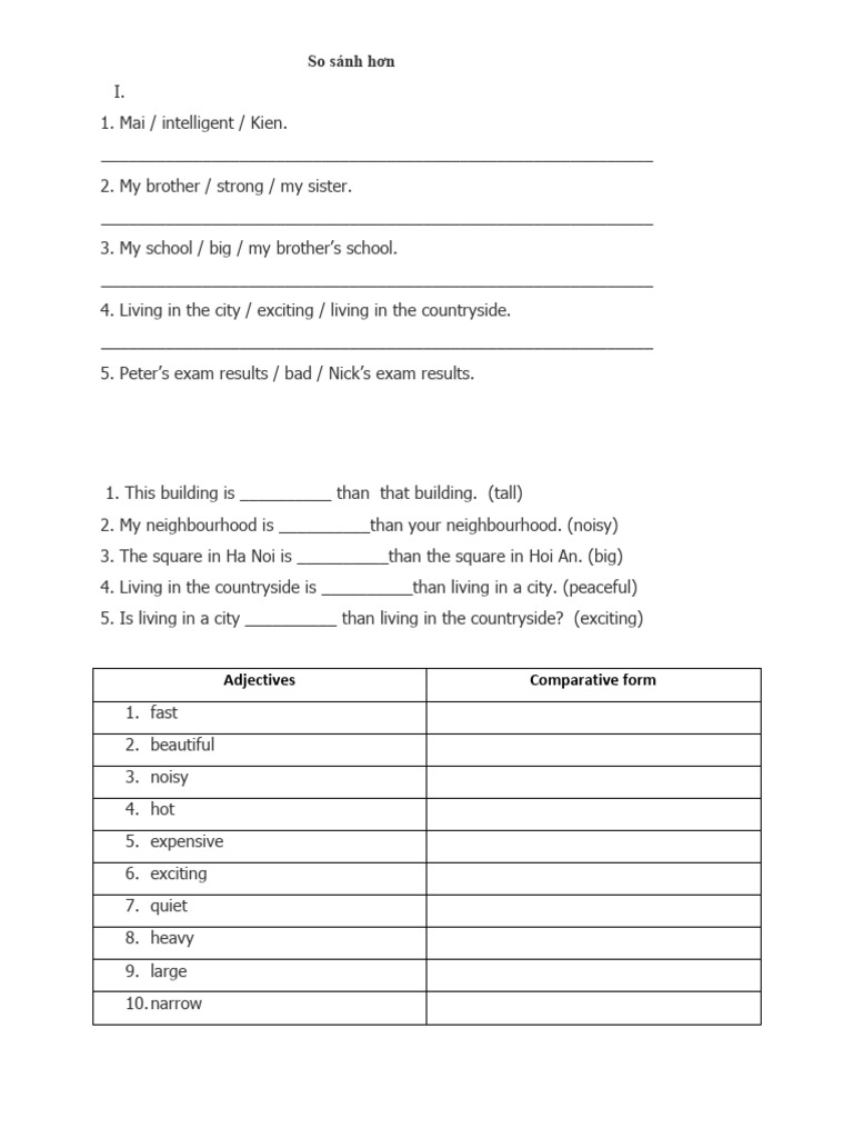 G6 Unit 4 Test Comparative (SBT) | PDF
