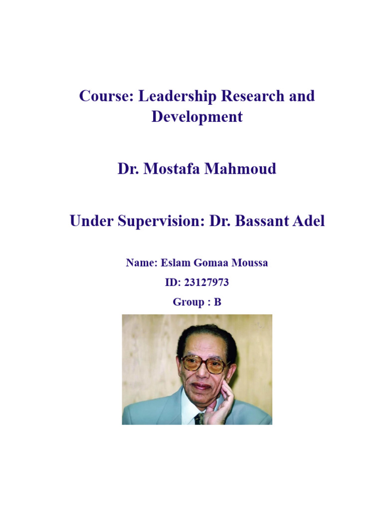 Leadership Report - Eslam Gomaa - Last | PDF | Leadership | Strategic Planning