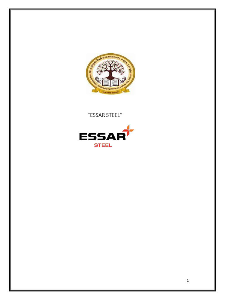 Essar Steel Report (Rohan) | PDF | Steel | Metals