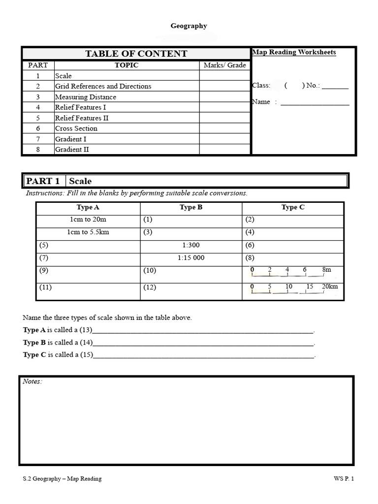 S.2 Geography Map Reading Exercises | PDF | Earth Sciences | Geography