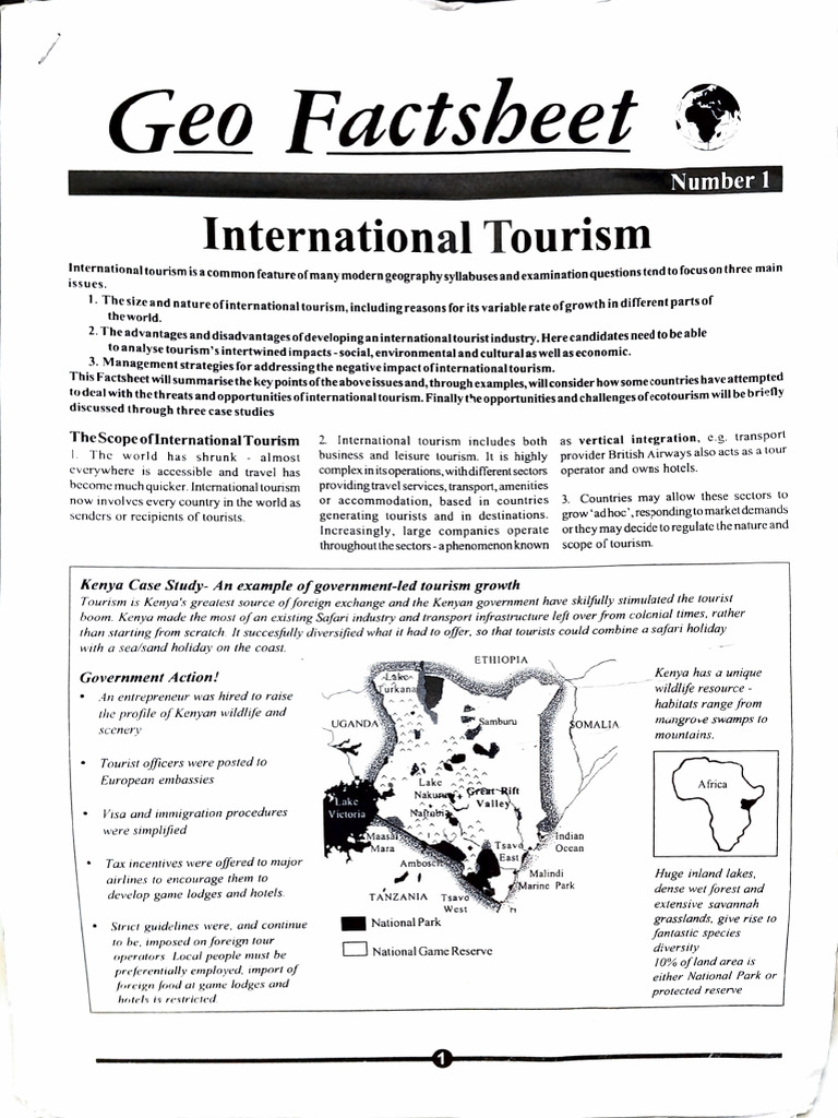 Geography June Holidays | PDF | Tourism