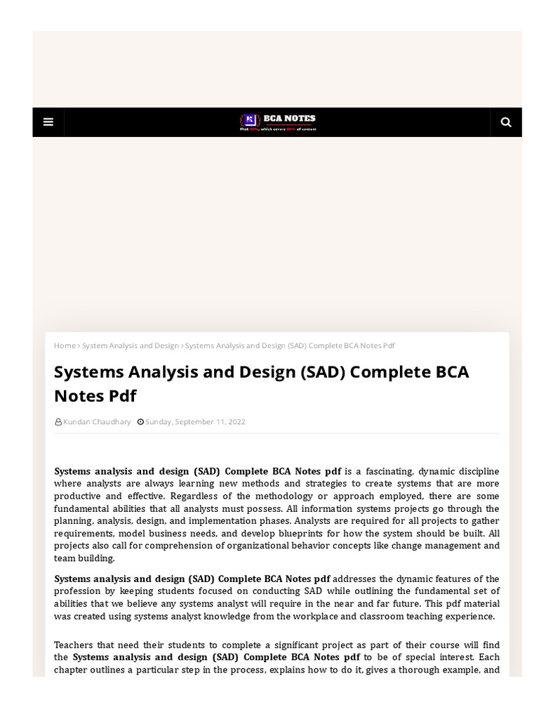 WWW Ckundan Com NP 2022 09 System Analysis and Design Complete Bca ...