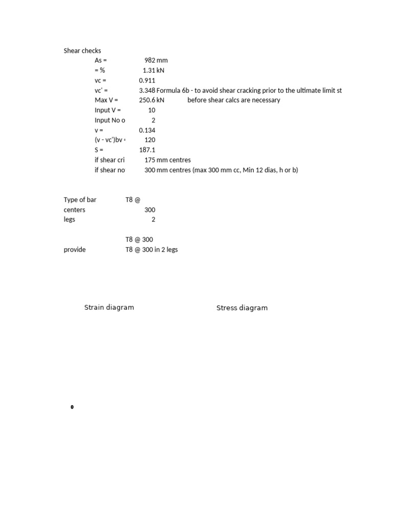 Shear Check Calculations and Guidelines | PDF