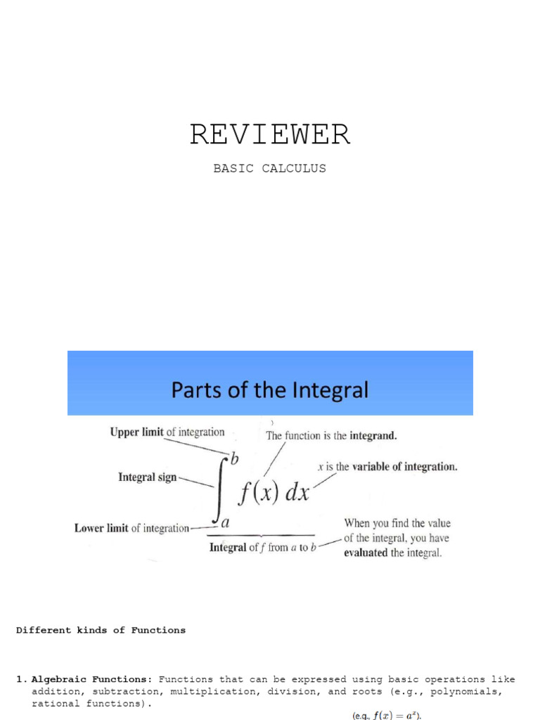 REVIEWER Bas Cal 1 | PDF
