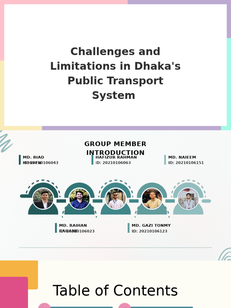 Challenges and Limitations in Dhakas Public Transport System | PDF ...