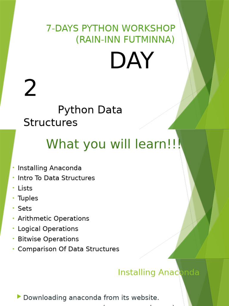 RAIN-INN FUTMINNA AI with Python (DAY_2) | PDF