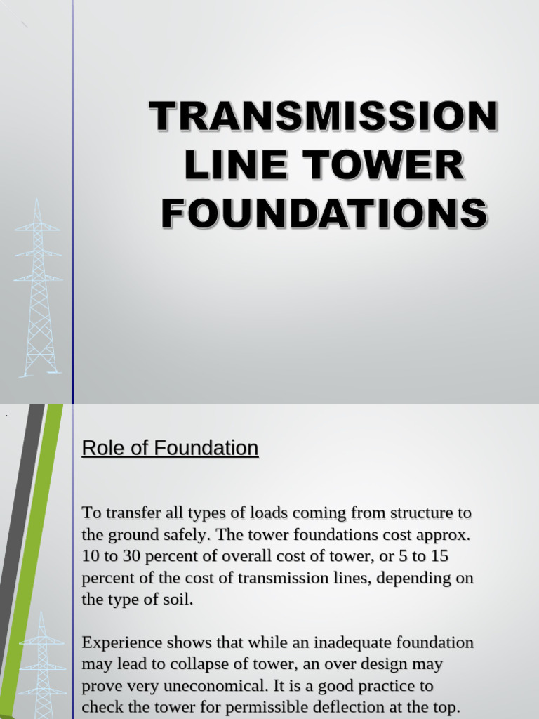 Learn About Transmission-Line-Foundations | PDF | Foundation ...