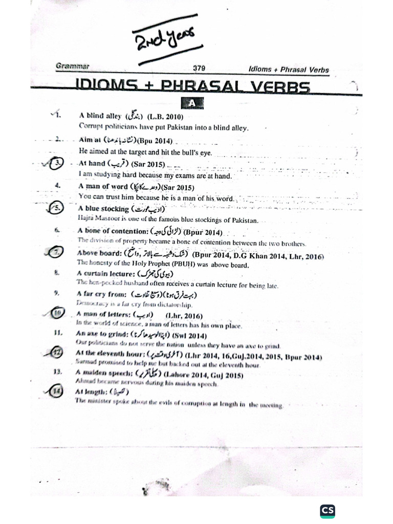 Idioms & Phrasal Verbs | PDF