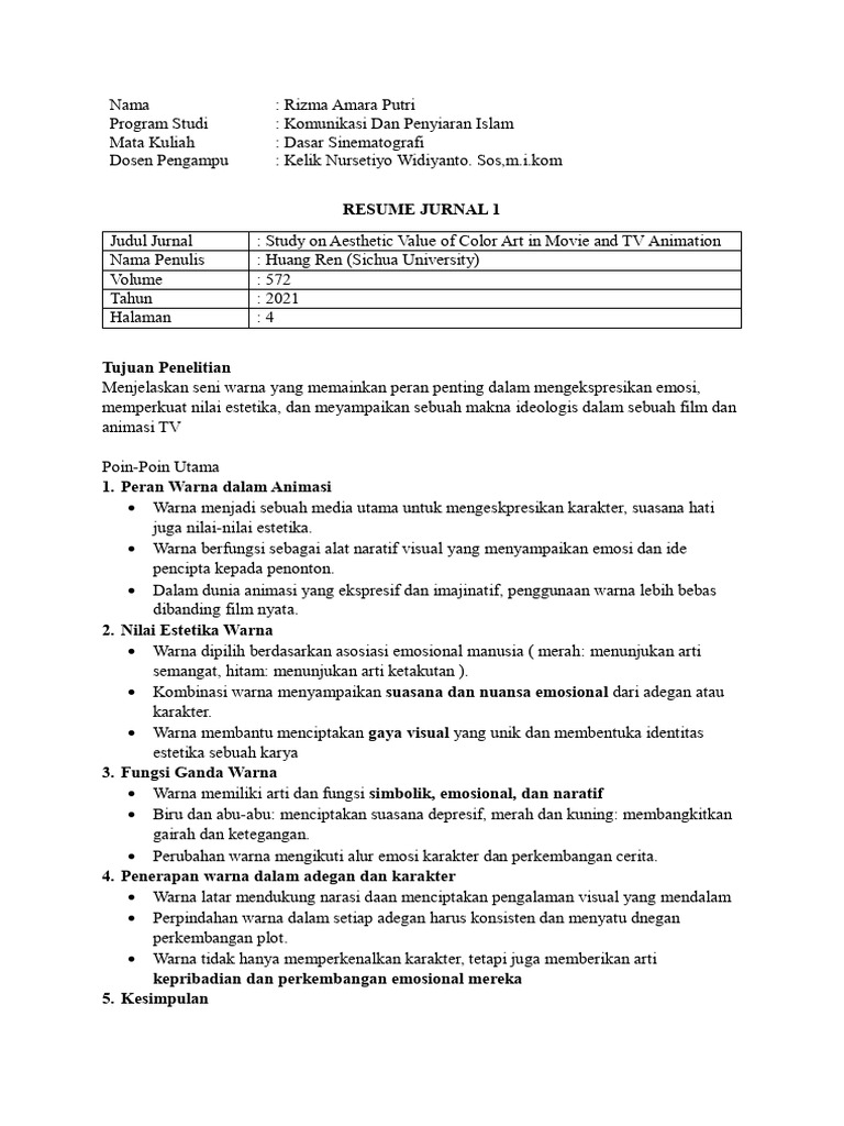 Rizma Amara Putri Resume Jurnal | PDF