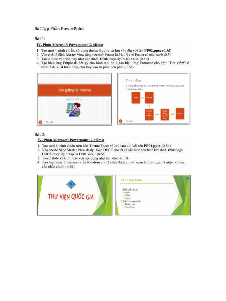 P3 Powerpoint BaiTap 1 | PDF