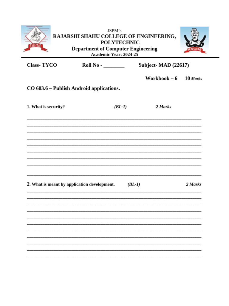 MAD UNIT 6 Workbook | PDF | Chess Theory | Chess