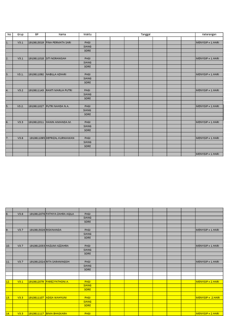 Data Mhs GLB 2 | PDF